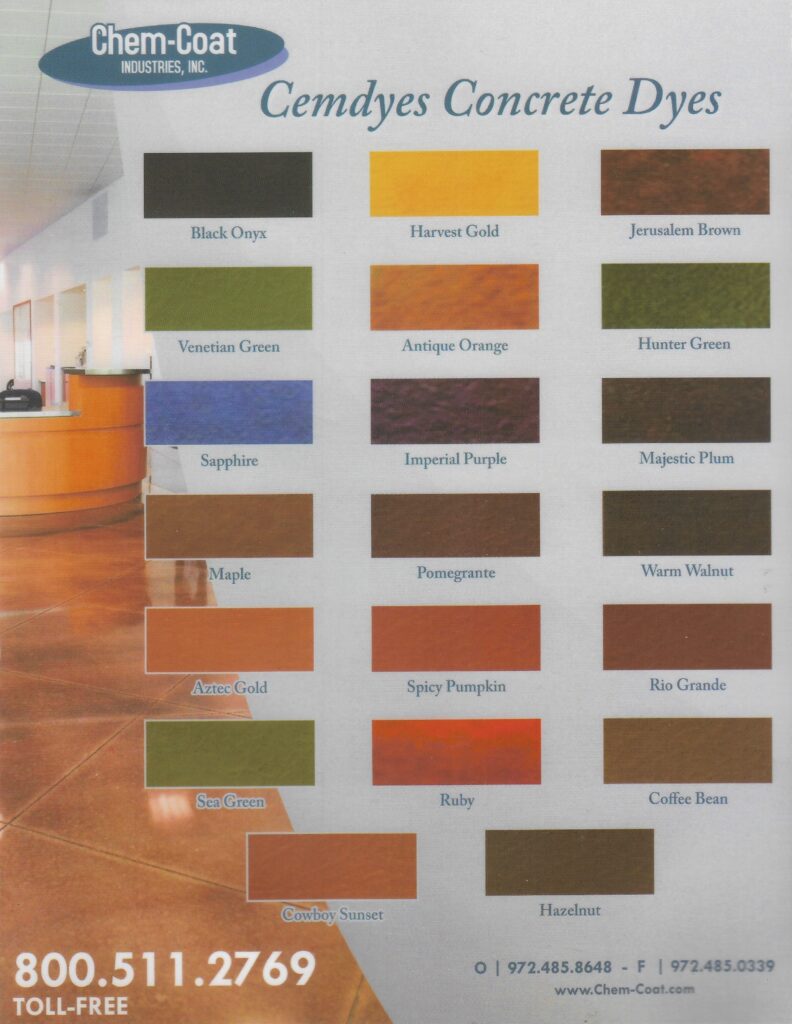 Colors - Cornerstone Concrete Stain